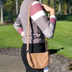 Claire's | Bags | Cross Body Tan Purse With Adjustable Strap | Poshmark